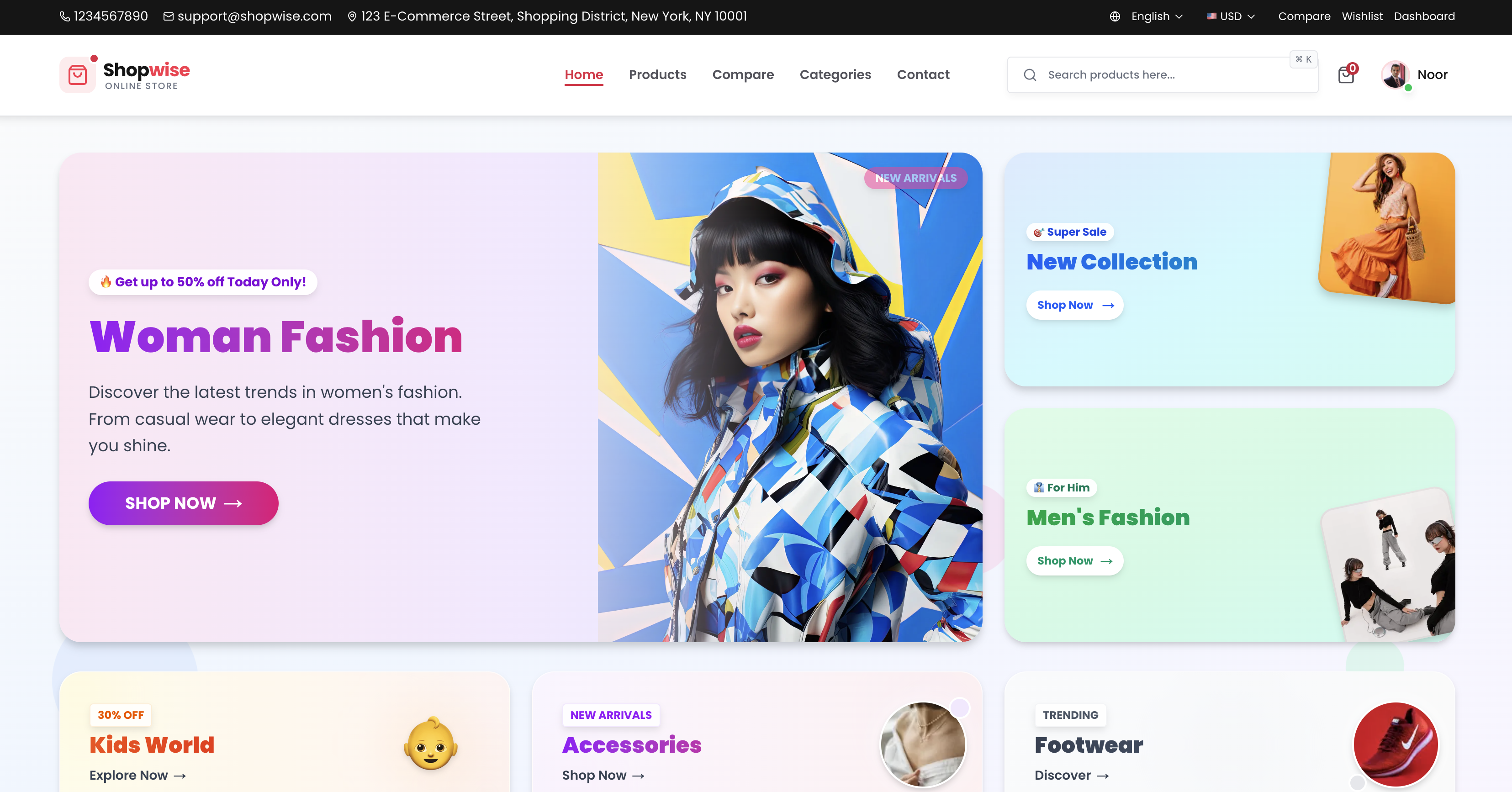 Shopwise - Premium E-commerce Shopping Experience
